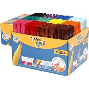 bic kids visa felt pens - assorted colours, classpack of 288