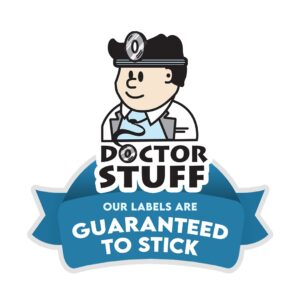 Doctor Stuff - File Folder Chart Labels, MAP4660, We Accept Visa, Billing and Collection Medical Stickers, Fluorescent Orange/Black, 1-1/2" x 7/8", 250 per Box