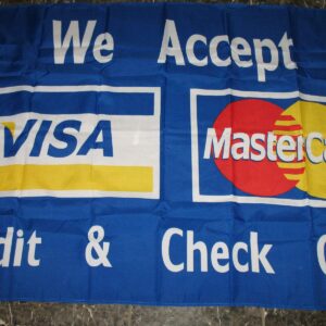 Trade Winds 3x5 Advertising We Accept Visa MasterCard Flag Store Banner Business Credit Sign Premium Fade Resistant