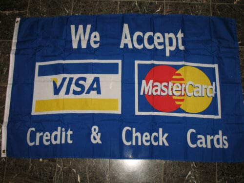 Trade Winds 3x5 Advertising We Accept Visa MasterCard Flag Store Banner Business Credit Sign Premium Fade Resistant