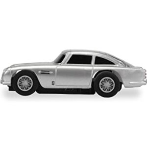 Scalextric Micro James Bond Goldfinger Aston Martin DB5 1:64 Slot Race Car G2221, Silver