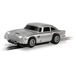 Scalextric Micro James Bond Goldfinger Aston Martin DB5 1:64 Slot Race Car G2221, Silver