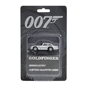 Scalextric Micro James Bond Goldfinger Aston Martin DB5 1:64 Slot Race Car G2221, Silver