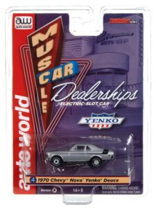 auto world thunderjet yenko 1970 chevrolet nova (silver) ho slot car