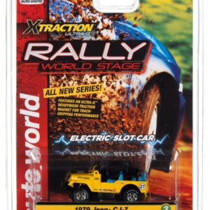 Auto World Xtraction Rally 1979 Jeep CJ-7 (Yellow) HO Scale Slot Car