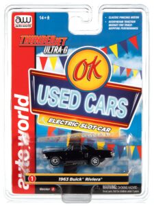 auto world thunderjet ok used cars 1963 buick riviera (black) ho scale slot car