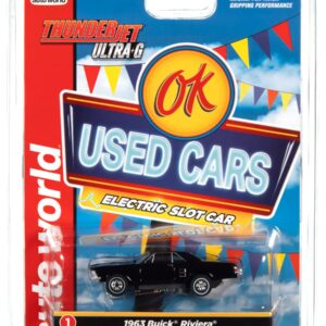 Auto World Thunderjet OK Used Cars 1963 Buick Riviera (Black) HO Scale Slot Car