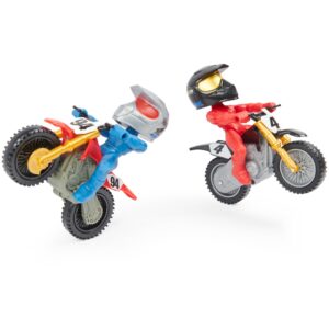 Supercross, Race and Wheelie Competition Set, Includes Ricky Carmichael and Ken Roczen Bikes and Deluxe Ramp, Kids Toys for Boys Aged 3 and Up