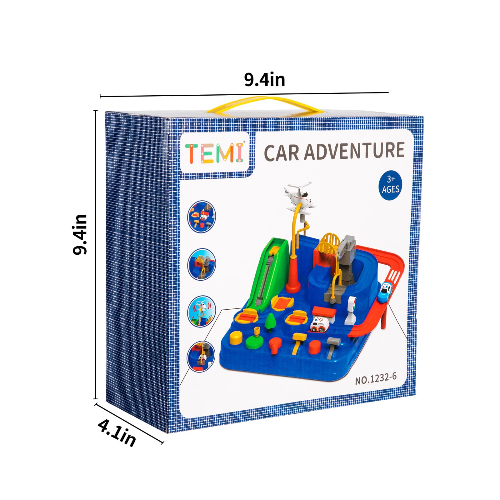 Kids Race Track Car Adventure toy for Toddlers - Car Rescue Adventure Toys Gifts for Boys Age 3, Car Toys for Toddlers 2-4 Years, Educational Puzzles Car Toys for 4 5 6 Year Old Boys Girls