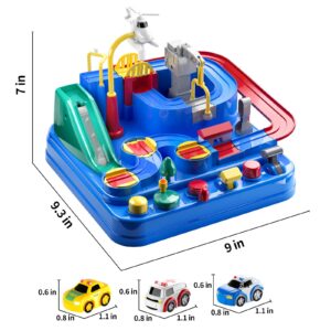 Kids Race Track Car Adventure toy for Toddlers - Car Rescue Adventure Toys Gifts for Boys Age 3, Car Toys for Toddlers 2-4 Years, Educational Puzzles Car Toys for 4 5 6 Year Old Boys Girls