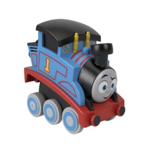 thomas & friends racing toy train, press 'n go stunt thomas engine for toddler & preschool pretend play ​ages 2+ years