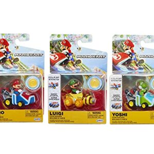 Super Mario Coin Racers Cars 3Pk Vehicle Set, Yellow