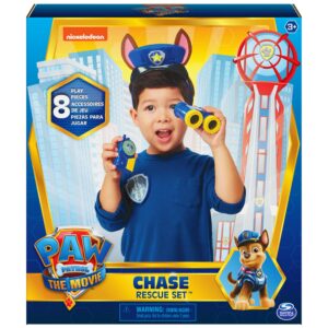 Paw Patrol, Chase Movie Rescue 8-Piece Role Play Set, Pretend Play Costumes for Kids, Toys for Boys & Girls Ages 3 and up.