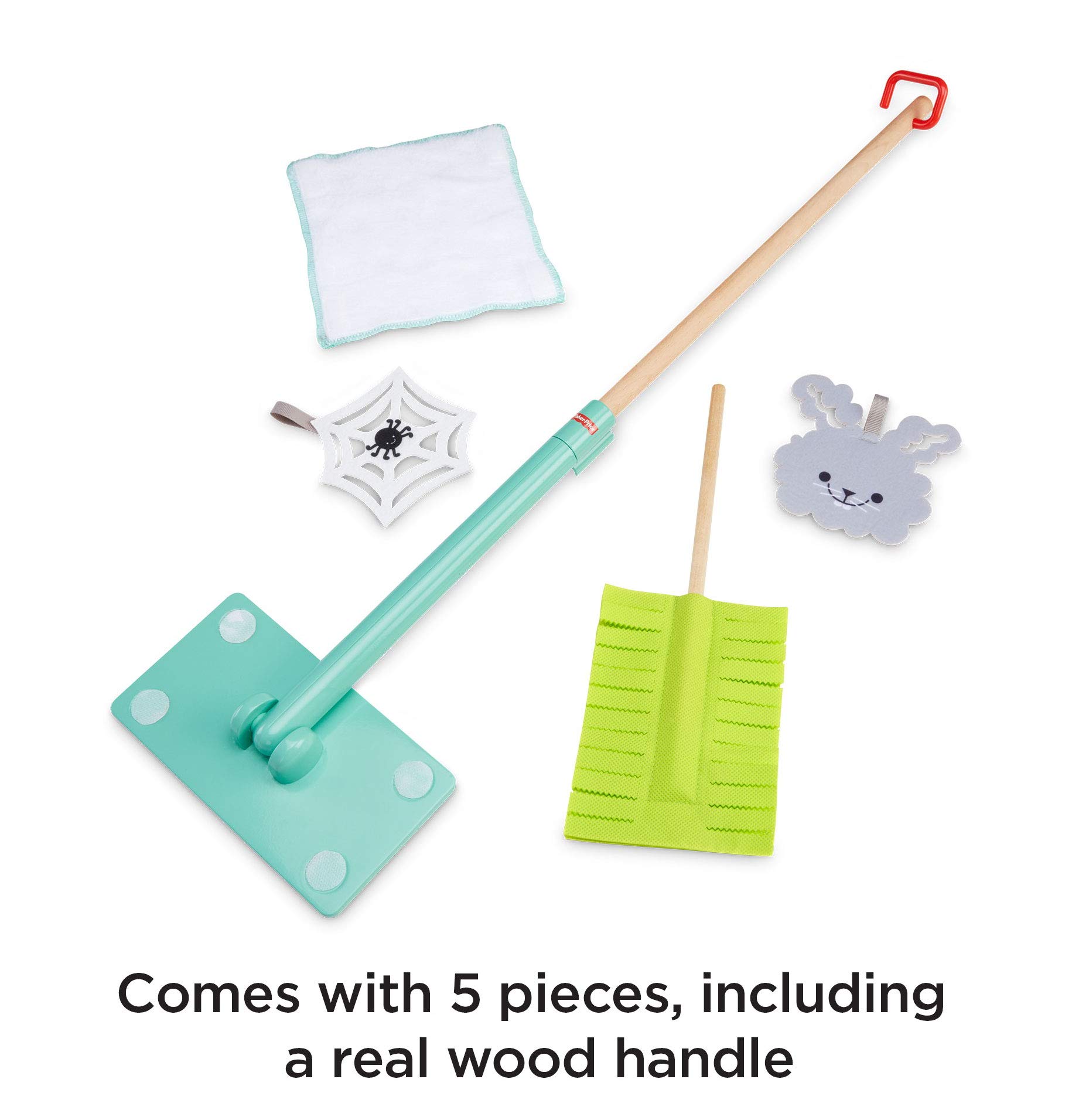 Fisher-Price Clean-up and Dust Set 5-Piece Pretend Play Set for Preschoolers