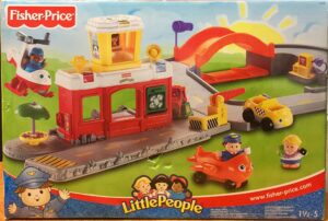 fisher-price little people airport playset - red