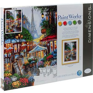 Dimensions 73-91741 Springtime in Paris Paint by Numbers Kit, 14'' x 20'