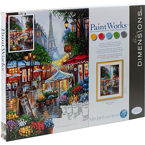 Dimensions 73-91741 Springtime in Paris Paint by Numbers Kit, 14'' x 20'