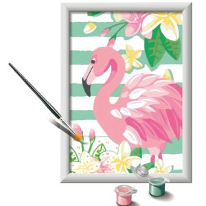 Ravensburger CreArt Think Pink Paint by Numbers Kit for Kids & Adults - All-Inclusive DIY Painting Kit Canvas | Detailed Flamingo Artwork | Ideal for Beginners & Art Enthusiasts