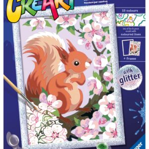 Ravensburger CreArt Spring Squirrel Paint by Numbers Kit for Kids - Painting Arts and Crafts for Ages 9 and Up