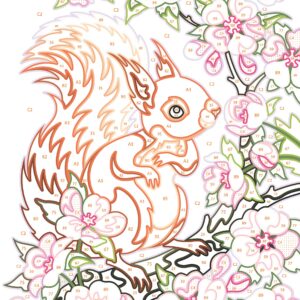 Ravensburger CreArt Spring Squirrel Paint by Numbers Kit for Kids - Painting Arts and Crafts for Ages 9 and Up