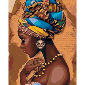 yscolor diy paint by numbers for adults african woman portrait acrylic oil paint by number kit for kids beginner on canvas art crafts for home wall decoration 16x20inch