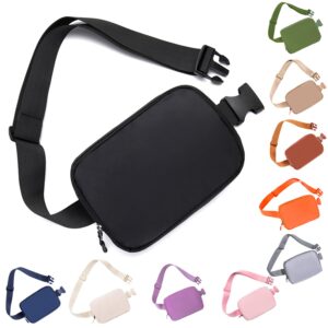 belt bag fanny pack crossbody bags for women everywhere belt bag (black)