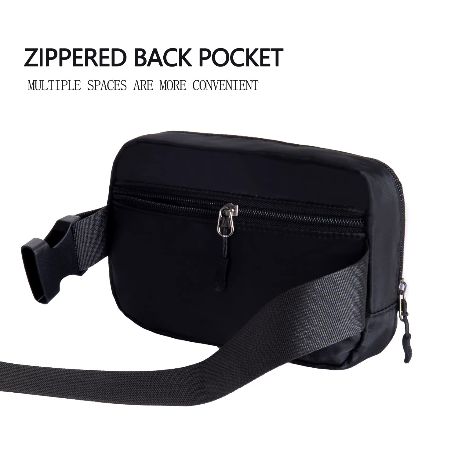 Belt bag Fanny pack crossbody bags for women Everywhere belt bag (black)