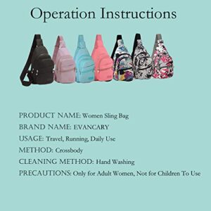 EVANCARY Small Sling Backpack/Bag for Women, Chest Bag Daypack Crossbody Backpack for Travel Sports Running Hiking