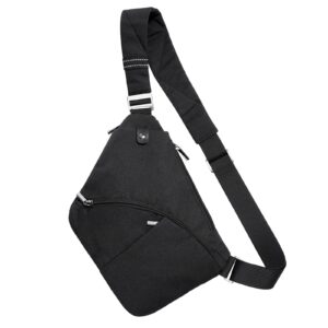 VADOO Anti-Theft Crossbody Bag for Women and Men, Personal Flex Bag RFID Blocking Shoulder Chest Bag Lightweight Sling Bag for Travel Sport