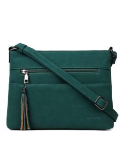 masintor crossbody bags for women, lightweight medium crossbody purse, soft leather women's shoulder handbags with tassel for shopping or travel