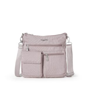 baggallini womens modern everywhere slim crossbody, blush shimmer, one size us