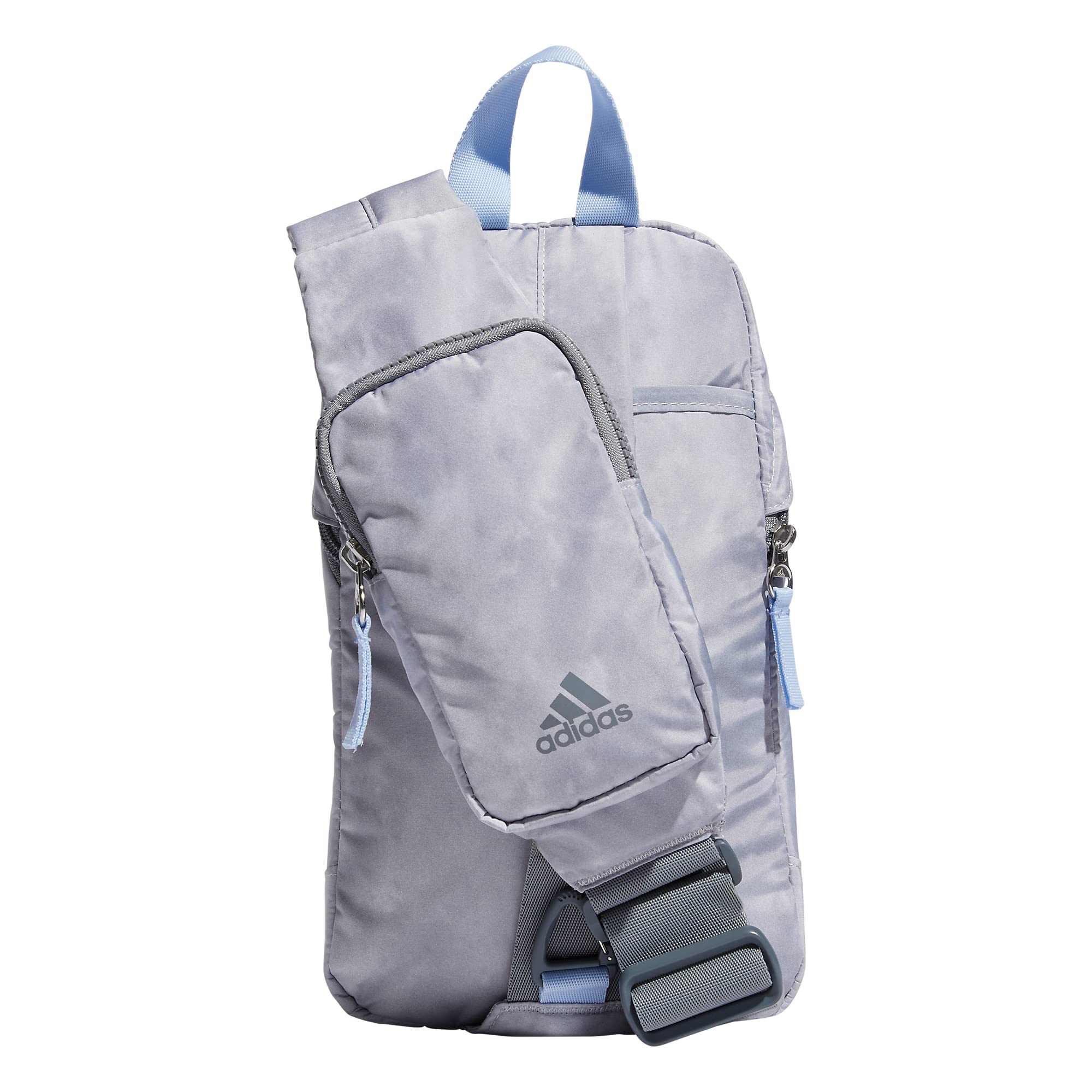 adidas Essentials 2 Sling Crossbody Bag, Stone Wash Grey/Blue Dawn, One Size