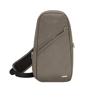 travelon anti-theft classic sling bag, nutmeg