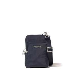 baggallini womens securtex anti-theft activity crossbody bag, french navy