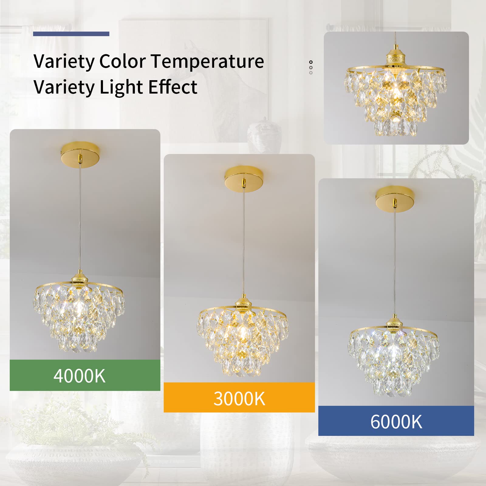 Modern Crystal Chandelier Light Fixtures, Mini Crystal Chandelier Ceiling Light Small, Raindrop Pendant Lighting, Gold Ceiling Lamp Hanging Lights for Bedroom Bathroom Closet Hallway Kitchen Island