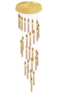 flashing god gold 28 lights large foyer chandeliers for high ceilings 12 feet long spiral stair pendant chandelier crystal ceiling light fixtures dimmable 2700k-4500k-6000k