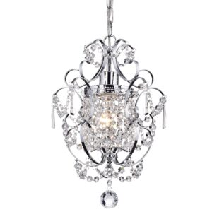 papaya crystal mini chandelier lighting 1 light chrome chandeliers iron ceiling light fixture…