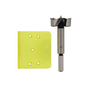 DCT Concealed Cabinet Door Hinge 35mm Template Jig Kit – European Hidden Hinge Boring Hole Cutter & Bit for Installation