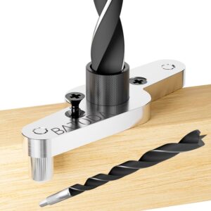 batoda dowel jig kit for floating shelf bracket - 1/2 inch drill bit included - doweling jig for floating shelf hardware make hidden shelf brackets for invisible shelves (aluminum)