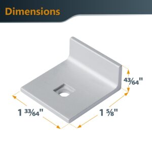 POWERTEC 71821 Bi-Directional Short Stop Kit, T Track Stop Block for T-Track Woodworking, Sanding, and Routing, 4PK