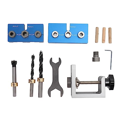 Woodworking Hole Locator, Drill Jig Joinery Kit, 3 in 1 Eccentric Hole Drilling Positioner Aluminium Woodworkers Guide, Jig Accessories