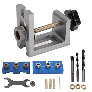 Woodworking Hole Locator, Drill Jig Joinery Kit, 3 in 1 Eccentric Hole Drilling Positioner Aluminium Woodworkers Guide, Jig Accessories