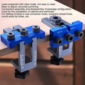 Woodworking Hole Locator, Drill Jig Joinery Kit, 3 in 1 Eccentric Hole Drilling Positioner Aluminium Woodworkers Guide, Jig Accessories