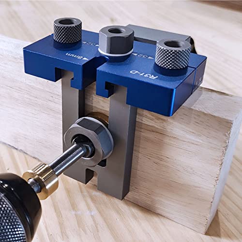 Woodworking Hole Locator, Drill Jig Joinery Kit, 3 in 1 Eccentric Hole Drilling Positioner Aluminium Woodworkers Guide, Jig Accessories