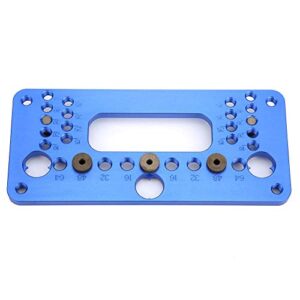 MISNODE Woodworking Jig Hole Opener Puncher Aluminum Alloy Hole Positioner Drill Guide Dowel Jig Kit Hole Punch Locator Kit Drill Jig Joinery Kit for Woodworking(Blue)