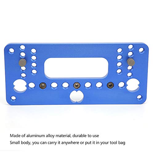 MISNODE Woodworking Jig Hole Opener Puncher Aluminum Alloy Hole Positioner Drill Guide Dowel Jig Kit Hole Punch Locator Kit Drill Jig Joinery Kit for Woodworking(Blue)