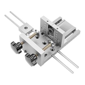 Dowelling Jig Three in One Hole Punch 15Mm Locator Clamp Board Kit 10 6 Dowel Jig Center Drill Inserts