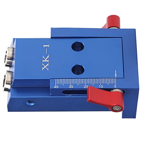 MISNODE Woodworking Inclined Hole Positioner Aluminum Alloy 15 Degree Drill Guide Dowel Jig Kit Hole Punch Locator Kit Hole Locator Positioner for Woodworking Punching