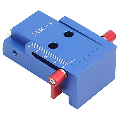 MISNODE Woodworking Inclined Hole Positioner Aluminum Alloy 15 Degree Drill Guide Dowel Jig Kit Hole Punch Locator Kit Hole Locator Positioner for Woodworking Punching