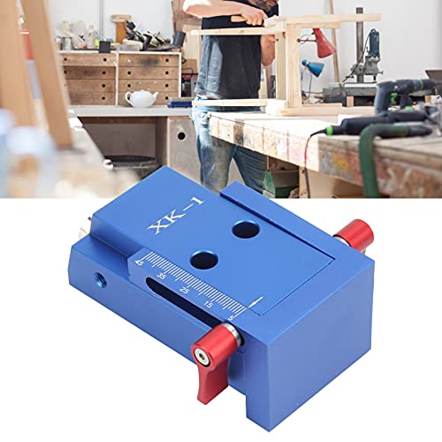 MISNODE Woodworking Inclined Hole Positioner Aluminum Alloy 15 Degree Drill Guide Dowel Jig Kit Hole Punch Locator Kit Hole Locator Positioner for Woodworking Punching